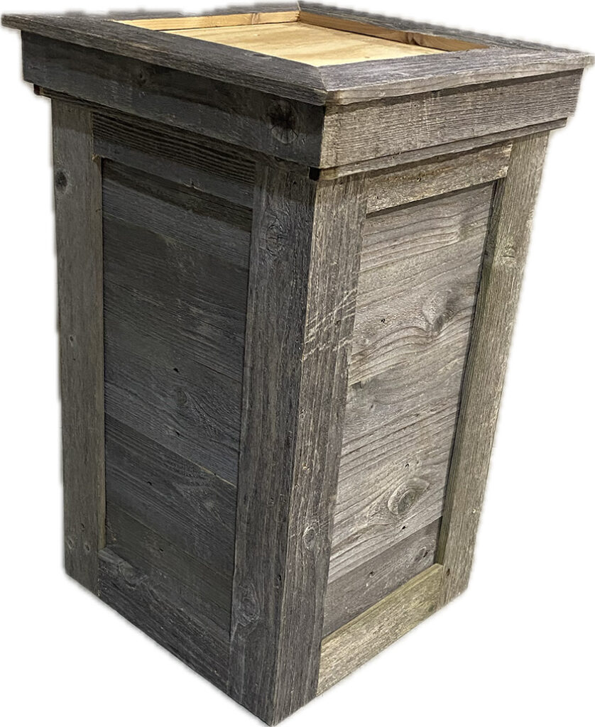 Rustic Barnwood Pedestal - Custom Outdoor Advantage