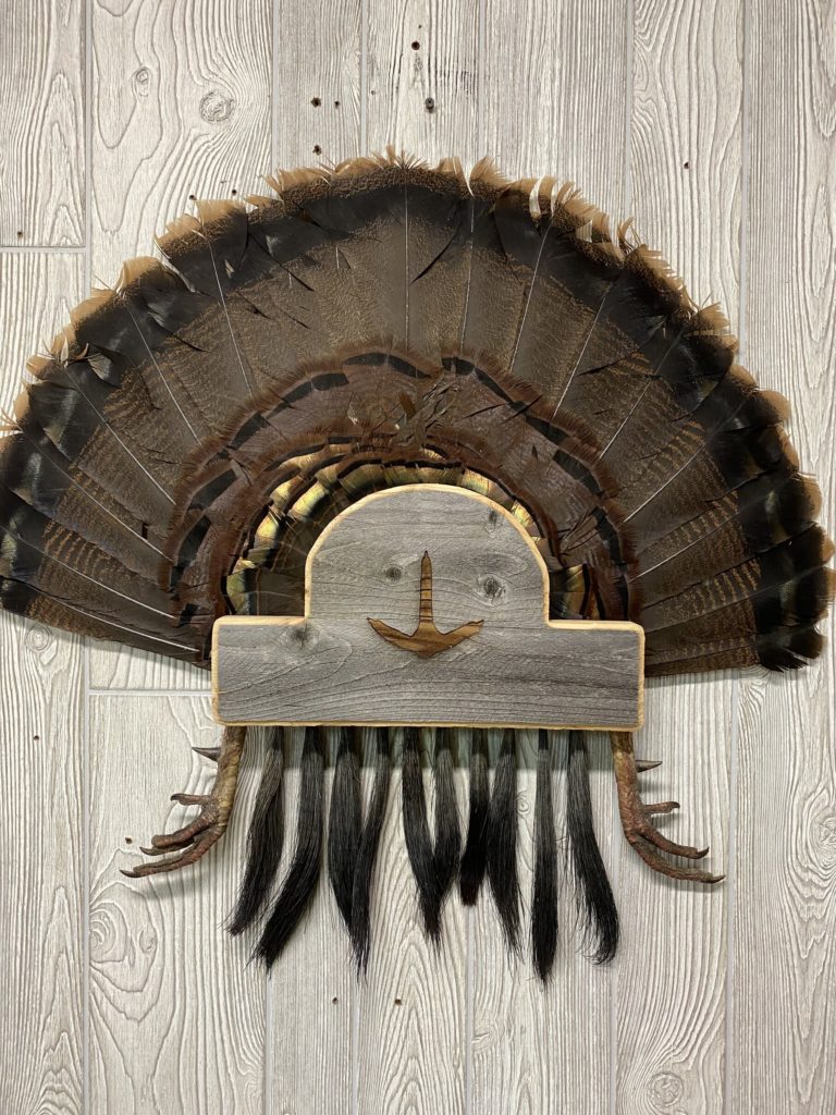 10 Beard Display Barnwood With Turkey Track Engraving - Custom Outdoor ...