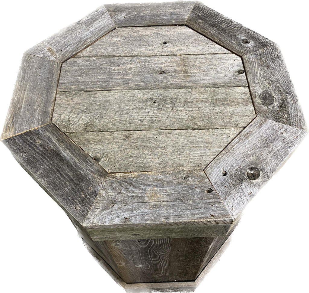 Deer Octagon Barnwood Pedestal - Custom Outdoor Advantage